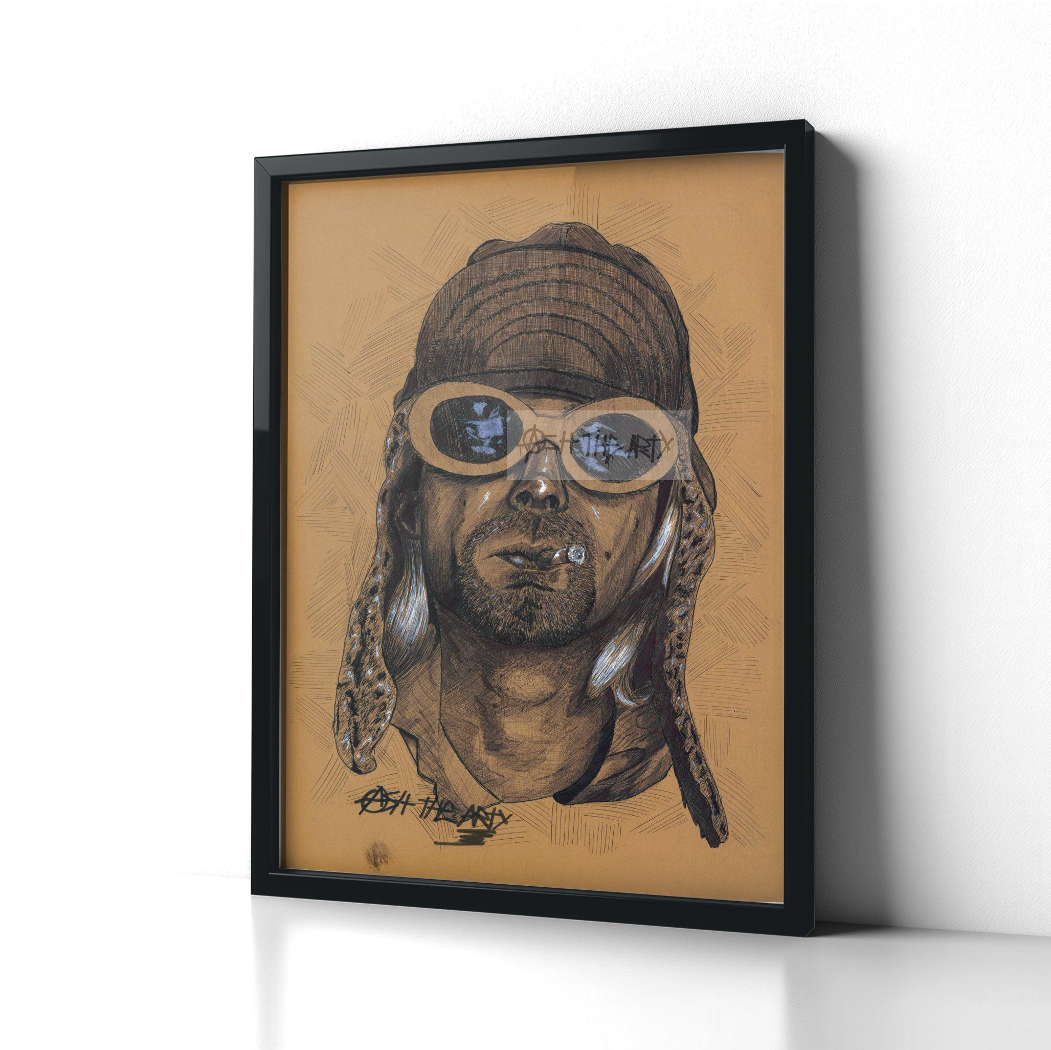 Kurt Cobain Art Print | Limited Edition Grunge Tribute by Ash | Ash the ...