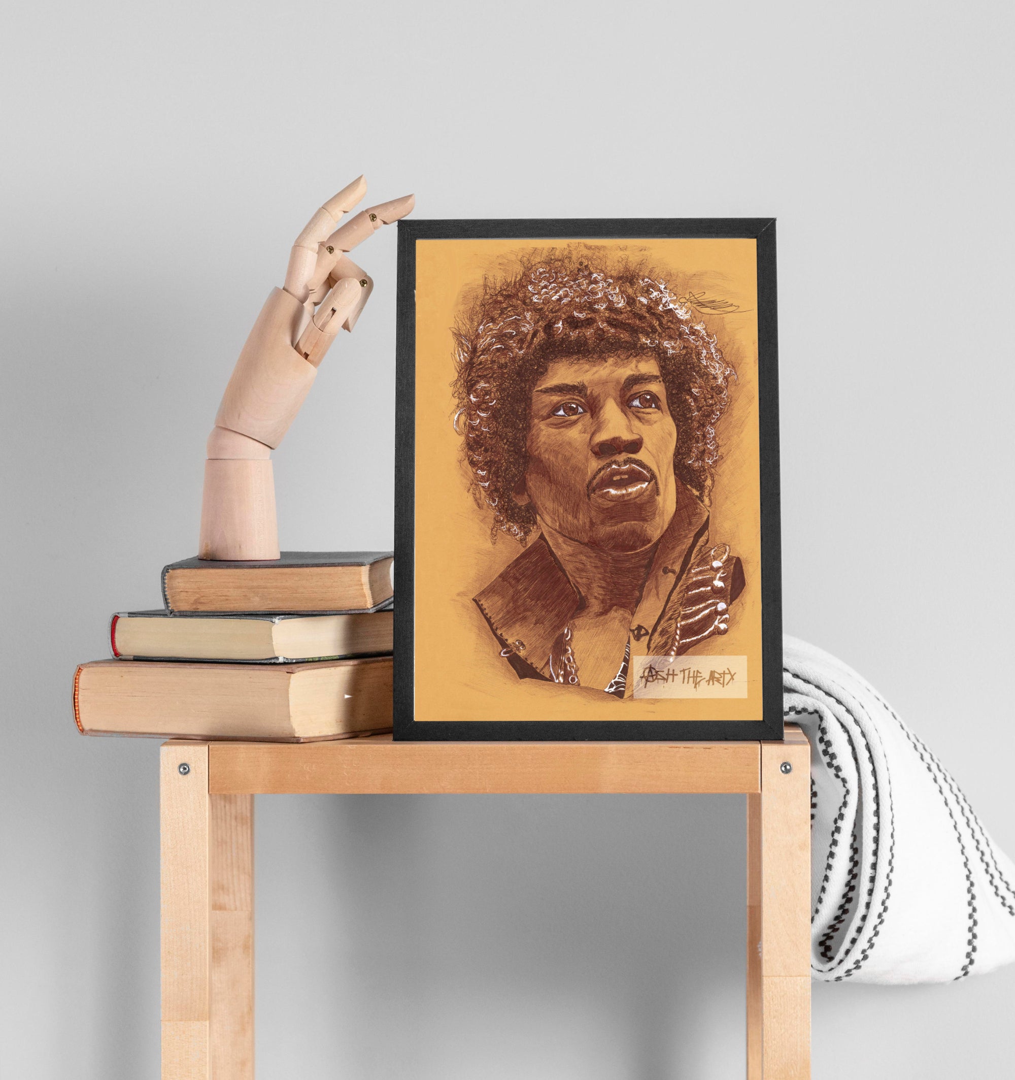 Jimi Hendrix Art Print | Limited Edition Rock Icon by Ash the Arty ...